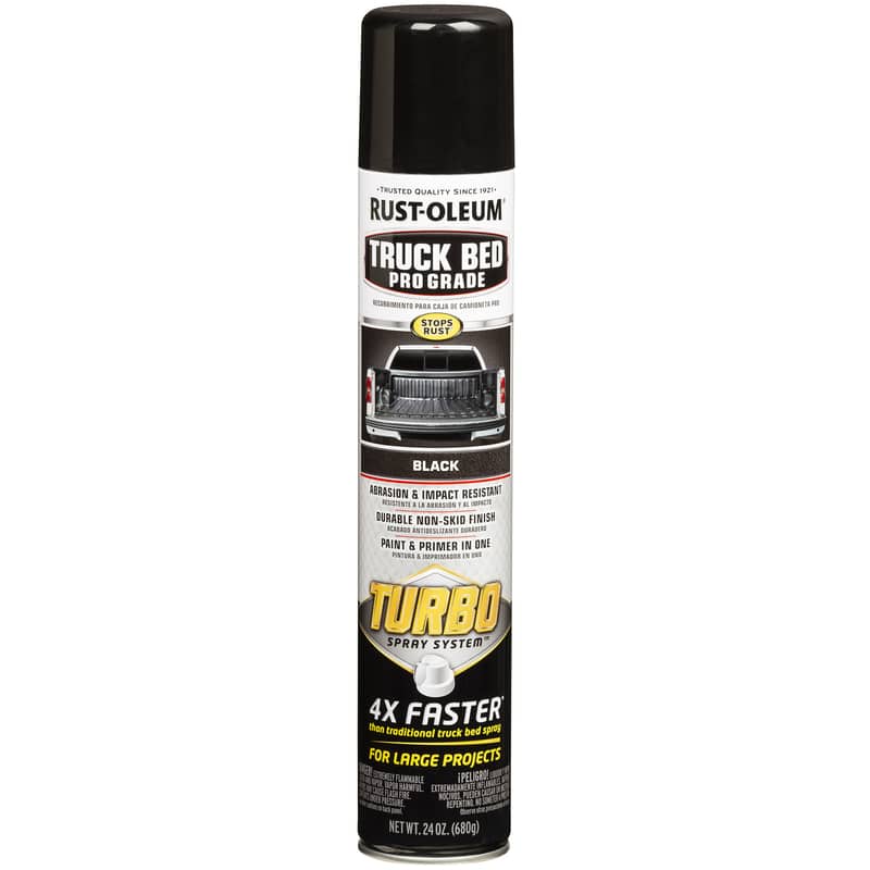 Rust-Oleum Turbo Black Truck Bed Coating Spray 24 oz - PaintPlace New York