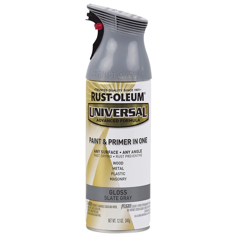 Rust-Oleum Universal Gloss Slate Gray Spray Paint 12 oz - PaintPlace ...