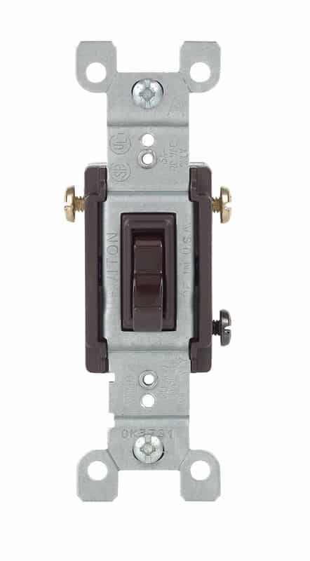Leviton 15 amps Toggle Switch Brown 1 pk - PaintPlace New York