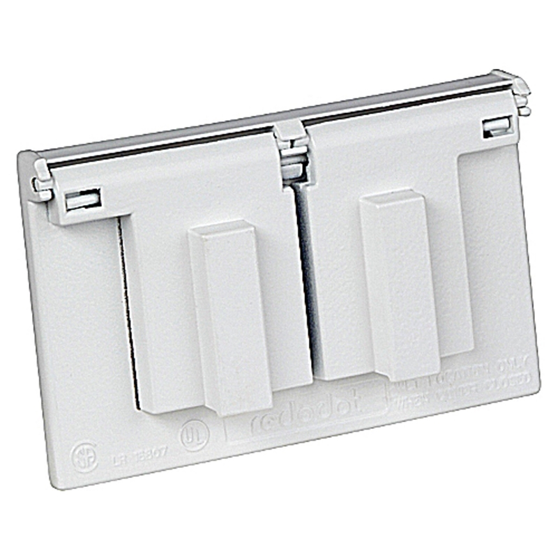 Red Dot Rectangle Zinc 1 gang Duplex Box Cover - PaintPlace New York