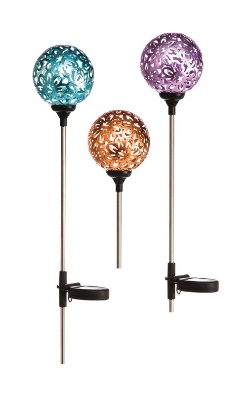 Luminous Garden Multicolored Iron 28.7 in. H Shimmering Solar Garden ...