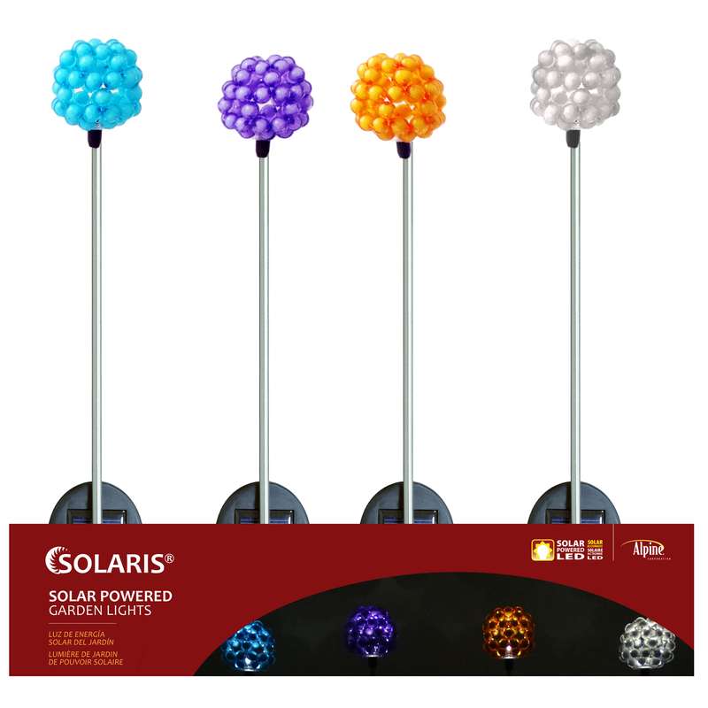 Alpine Assorted Acrylic 33 in. H Beads Solar Garden Stake - PaintPlace ...